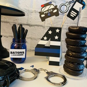 Police Officer Party Props, Police Birthday Party Centerpieces, Law ...