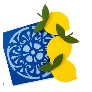 Blue Tile and Lemons Bridal Shower Banner, Amalfi Coast Mediterranean ...
