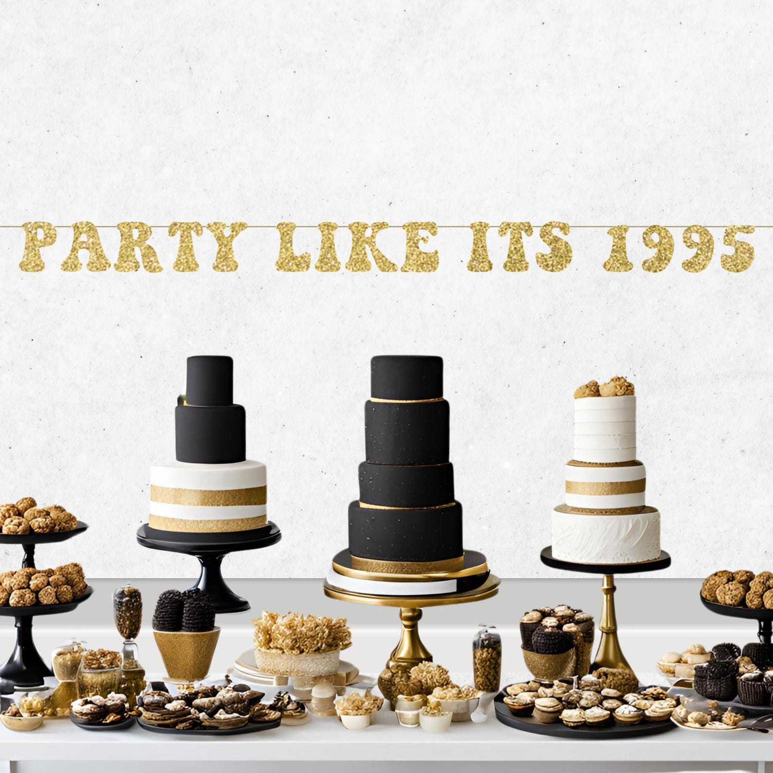 Party Like It's 1995 Birthday Banner, 90's Theme Party Decorations ...