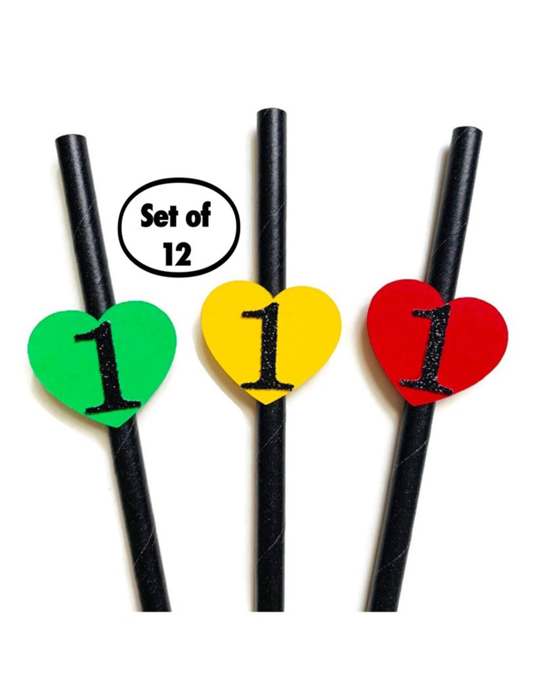 One Love Paper Straws , One Love Birthday Decor , One Love Theme , One ...