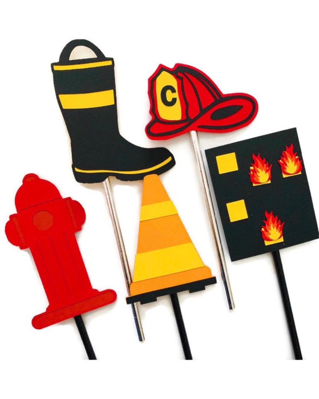 Firefighter Birthday , Fireman Birthday , Fireman Photobooth Props ...