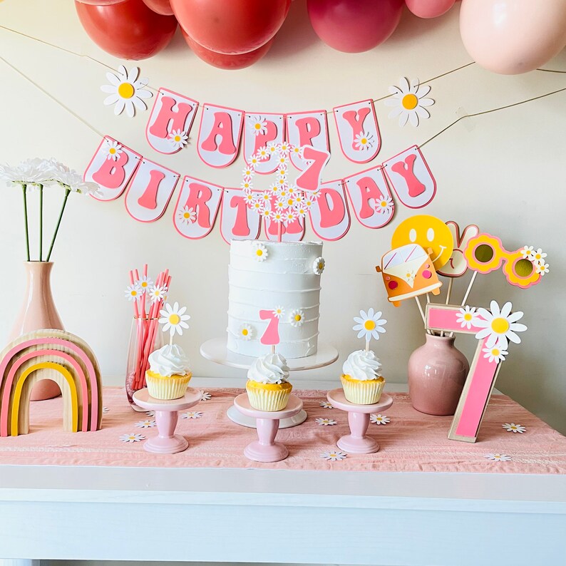 Daisy Birthday 3D Number Daisy Paper Mache Standing Number - Etsy