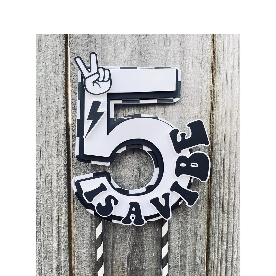 Five is a Vibe Birthday Party Decorations, 5 is a Vibe Cake Topper ...