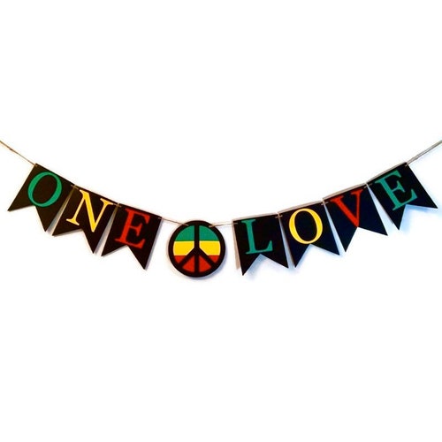 One Love Birthday Banner One Love Themed Party Decor First - Etsy