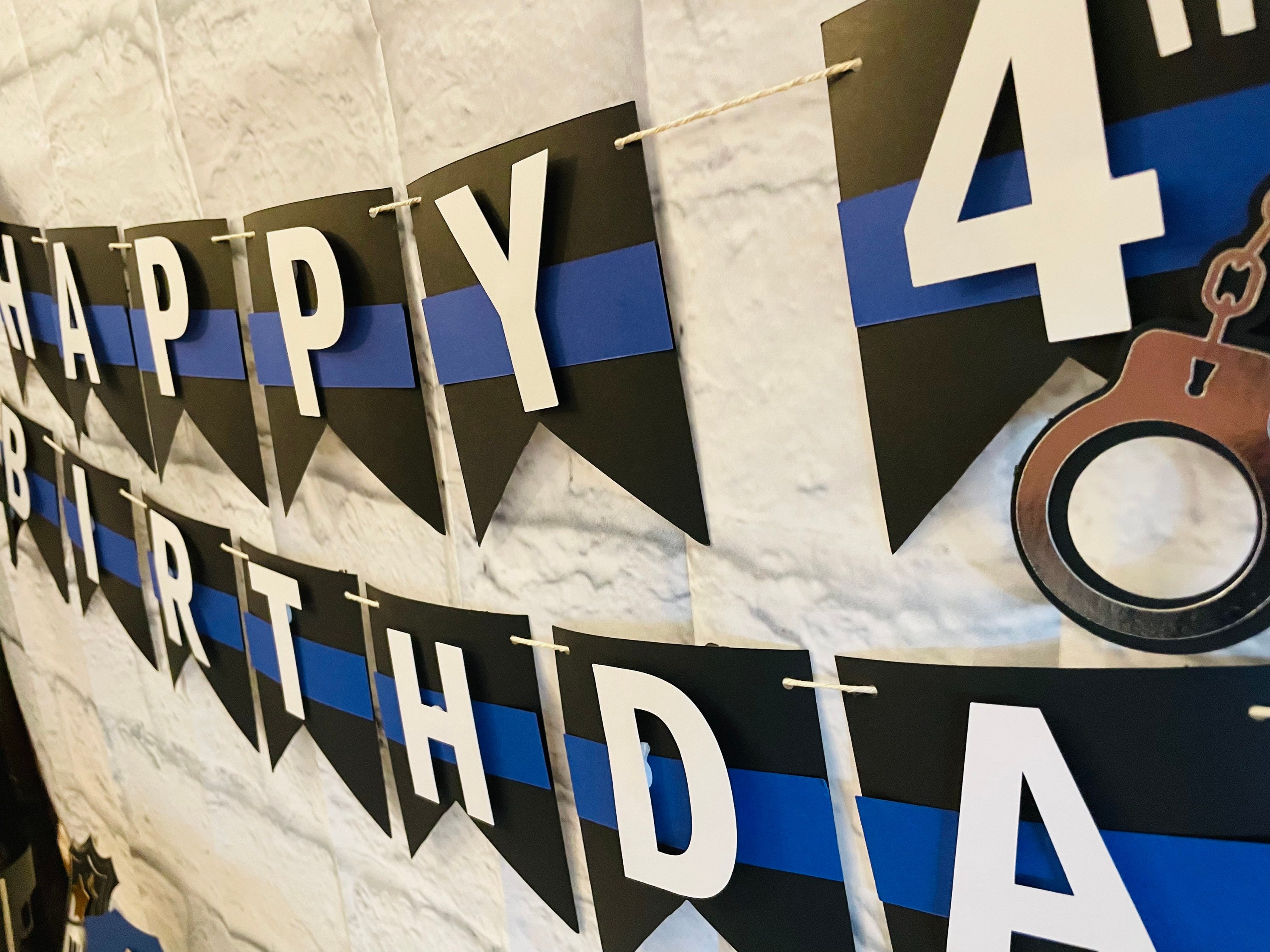 Police Officer Birthday Party Decorations, Law Enforcement Happy ...