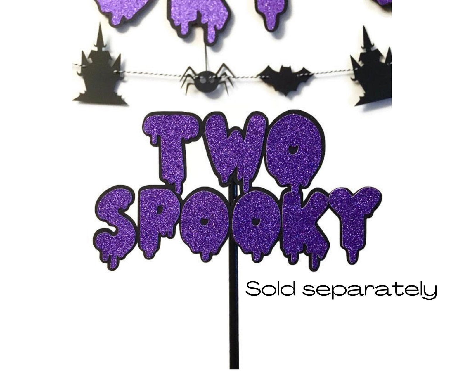 Two Spooky Birthday Banner Halloween Birthday Banner - Etsy