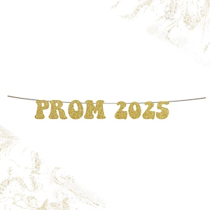 Prom 2025 Party Decorations, Prom 2025 Banner, Groovy Senior Prom Decor ...