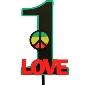One Love Cake Topper , One Love First Birthday Party , First Birthday ...
