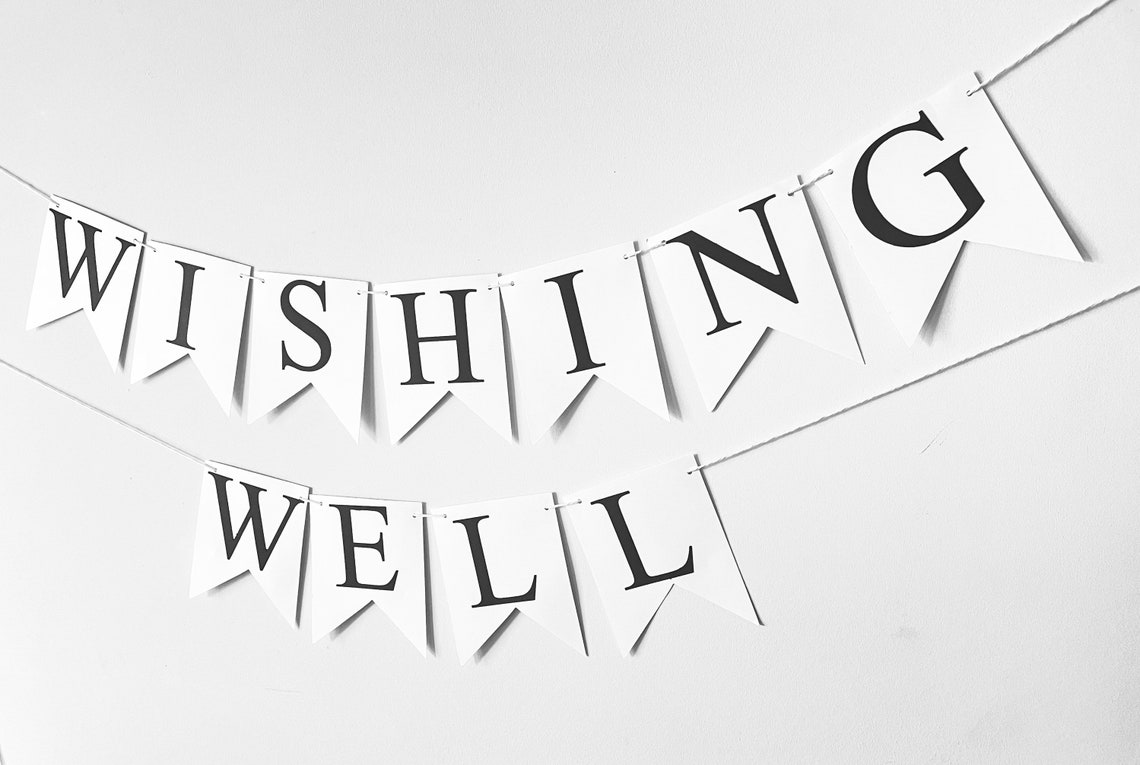 Wishing Well Banner Bridal Shower Wishing Well Decorations - Etsy