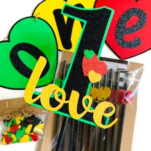One Love Cake Topper , One Love Birthday , One Love Party Decor , One ...