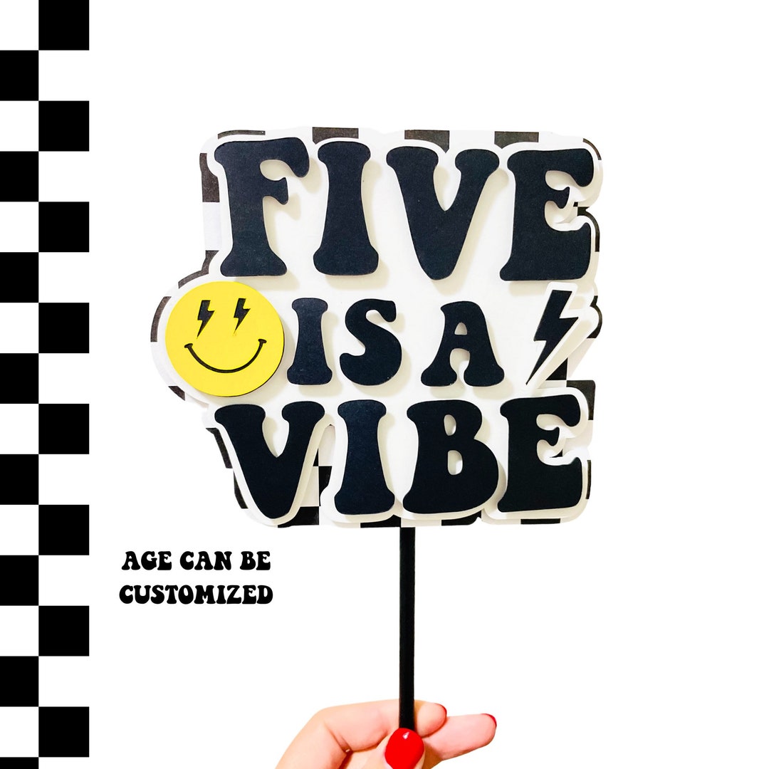 Five is a Vibe Birthday Party Decorations 5 is a Vibe Cake - Etsy