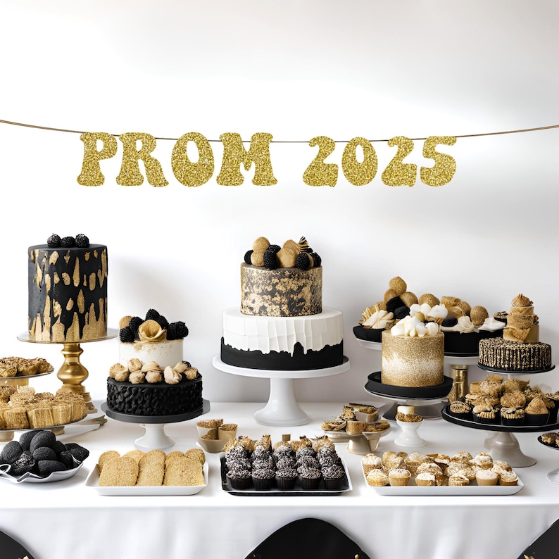 Prom 2025 Party Decorations, Prom 2025 Banner, Groovy Senior Prom Decor ...