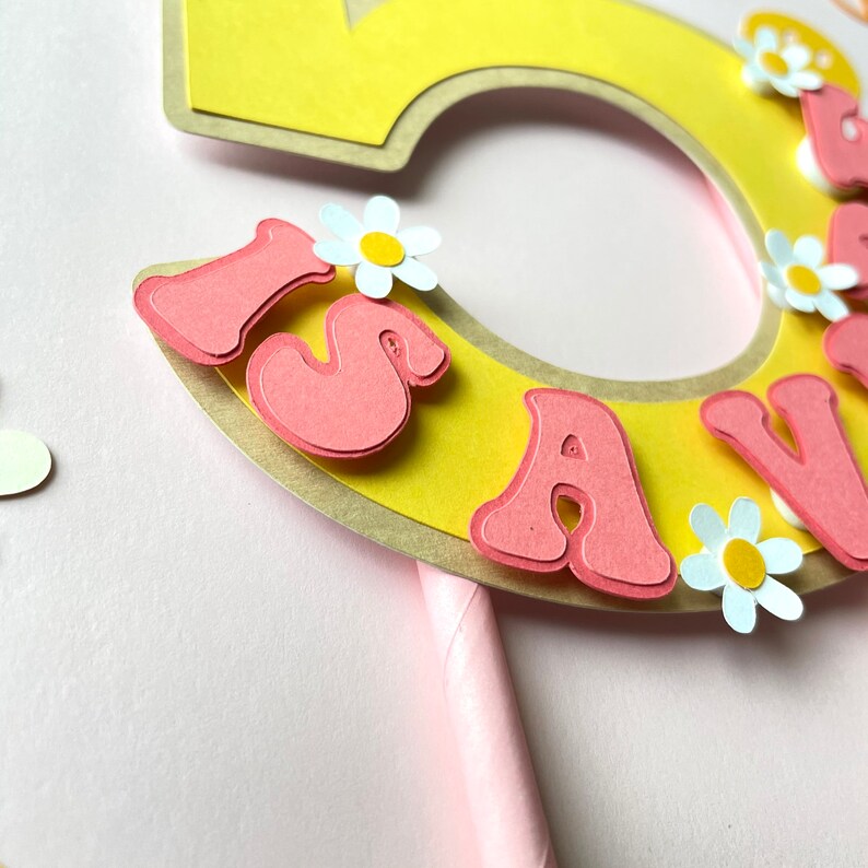 Five is a Vibe Cake Topper, Groovy Birthday Party Decorations, Retro ...