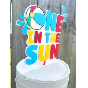 One in the Sun 1st Birthday Banner, Pool Party Decorations, Summer 1st ...