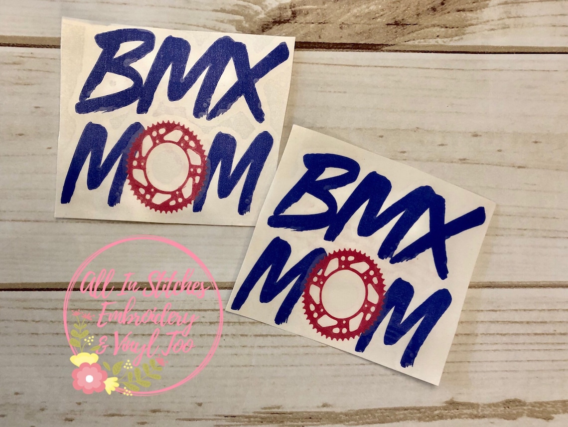 BMX Mom Vinyl Sticker for Tumbler or Car With Free Shipping | Etsy