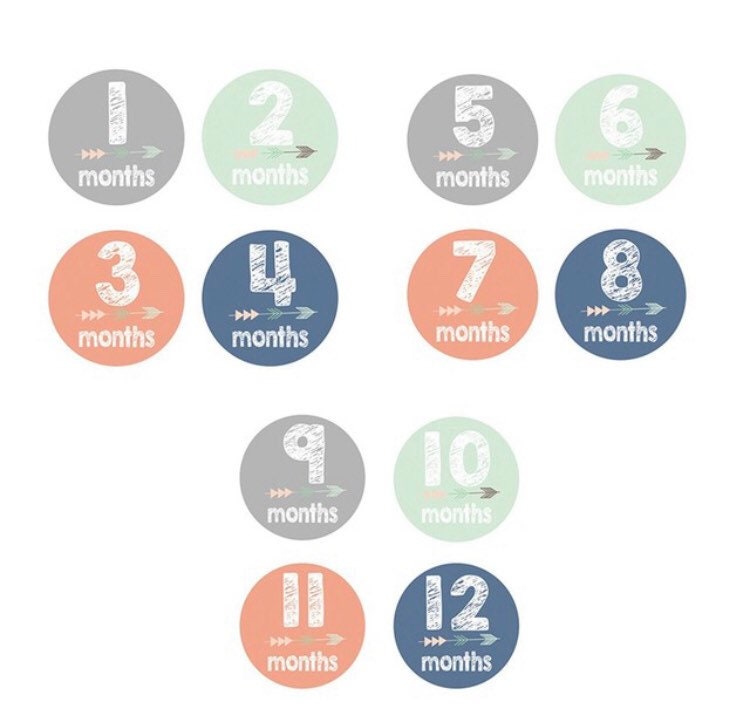 Monthly Baby Milestone Stickers - Etsy