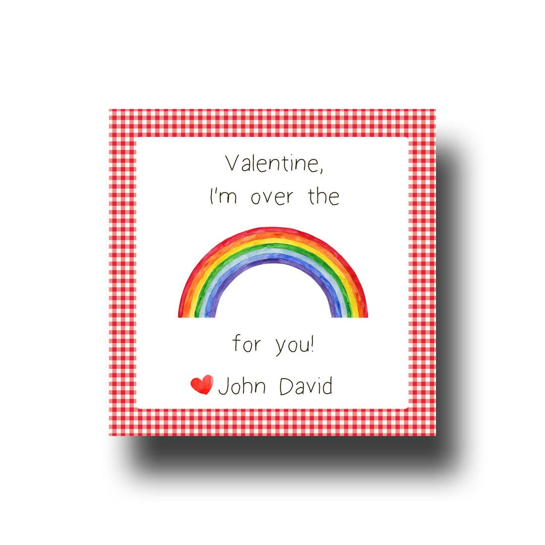 Printable Valentines, I'm Over the Rainbow for You Valentine ...