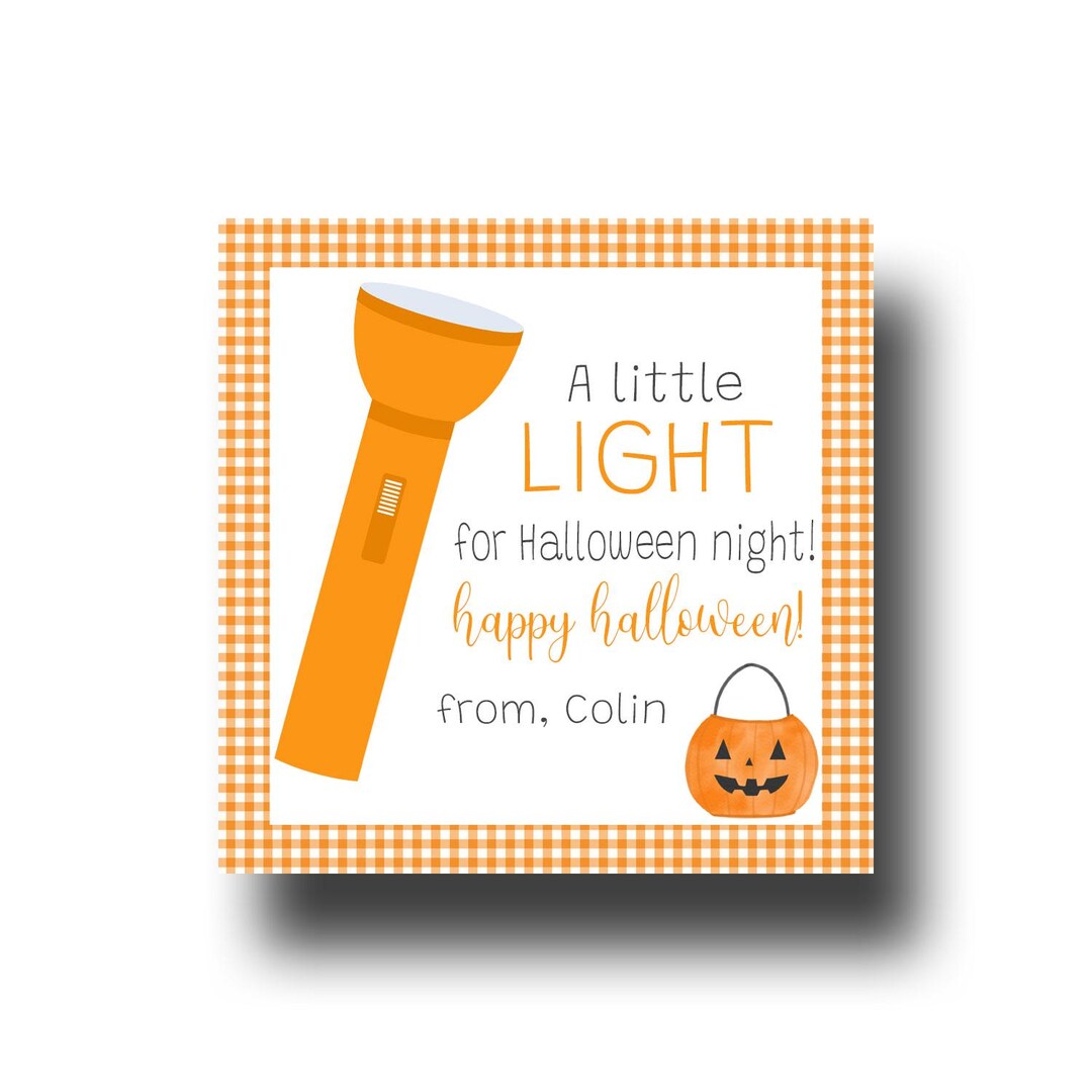 Printable Halloween Tags Flashlight Tags Digital Download - Etsy