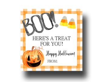 Halloween Treat Tags for Kids, Printable Instant Download PDF, Kids ...