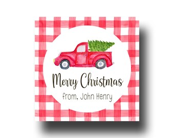 Old Red Blue Truck / Gift Tag Set / Printable File / Rae Dunn / Vintage ...