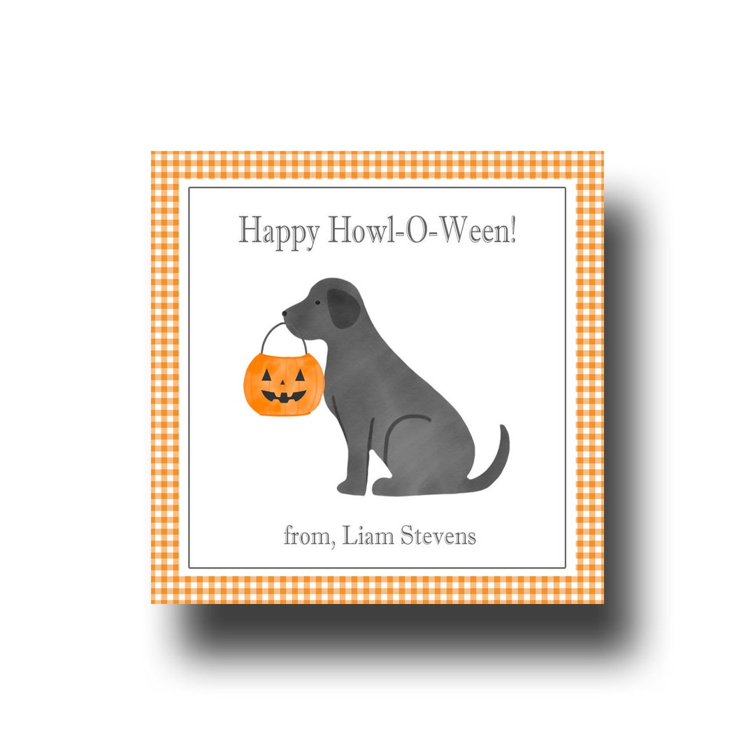 Halloween Gift Tags & Stickers Howl-o-ween - Etsy