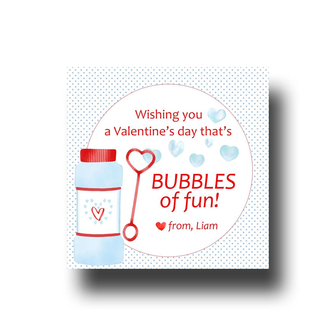 Printable Valentines, Bubbles of Fun Valentines, Digital Download - Etsy