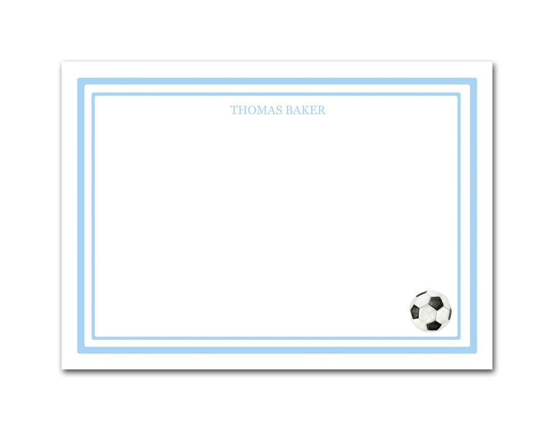 Personalized Note Cards Soccer Ball - Etsy