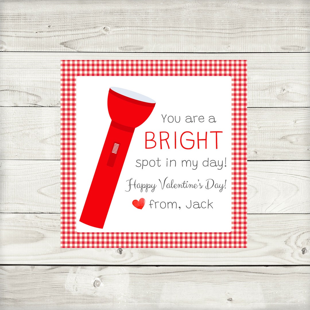 Printable Valentines, Flashlight, Digital Download - Etsy