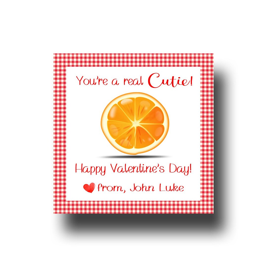 Printable Valentines, You're a Real Cutie, Personalized Digital ...