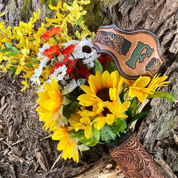 Leather Bouquet Wrap and Garter - Etsy