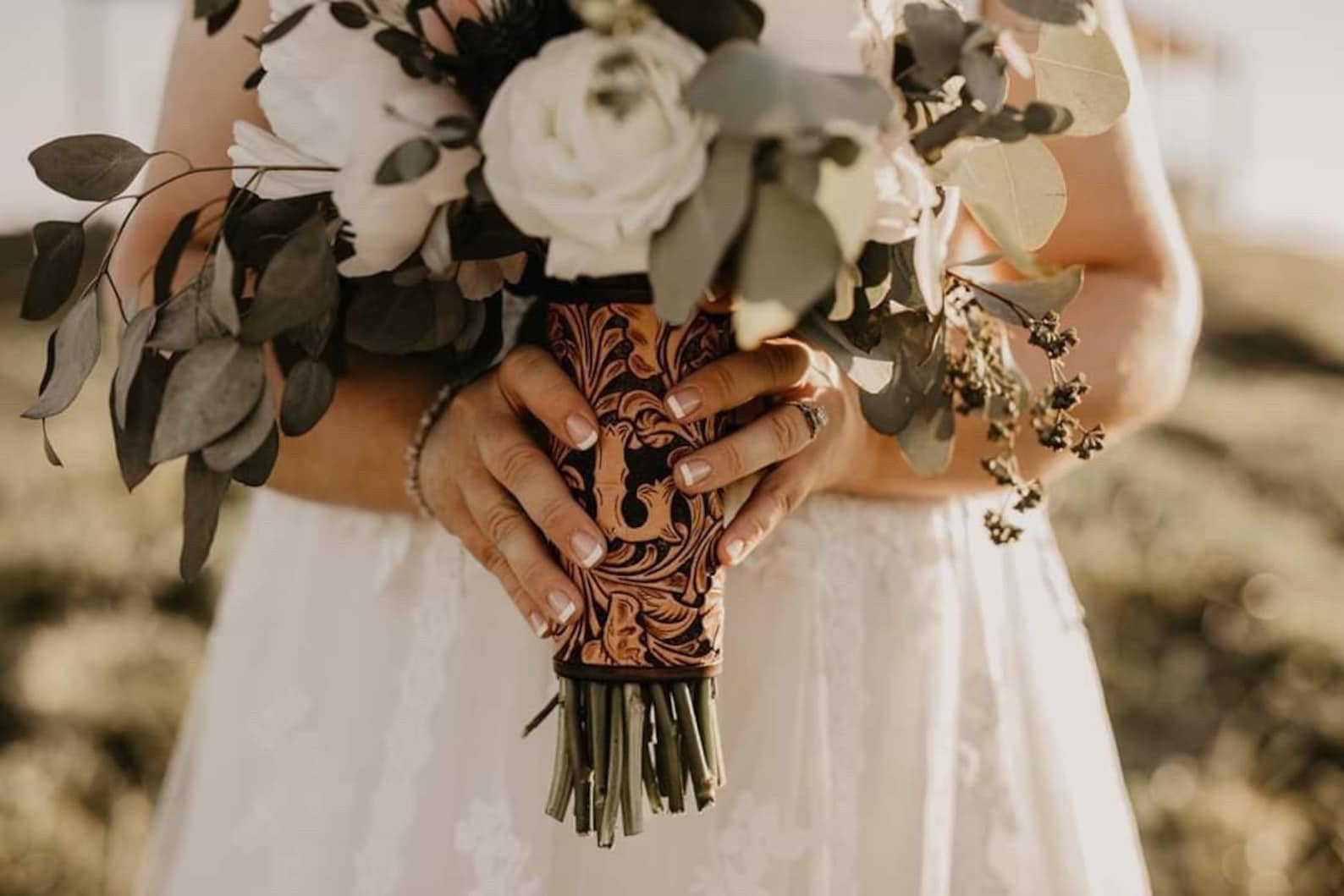 Bridal Bouquet Wrap western wedding bridal - Etsy