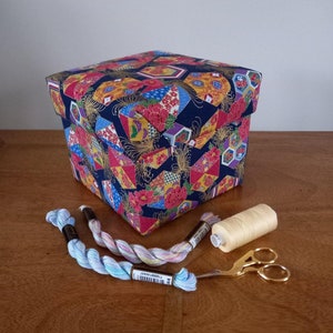 PDF Download Tutorial Sewing Box, Cartonnage Sewing Box, Fabric Covered ...