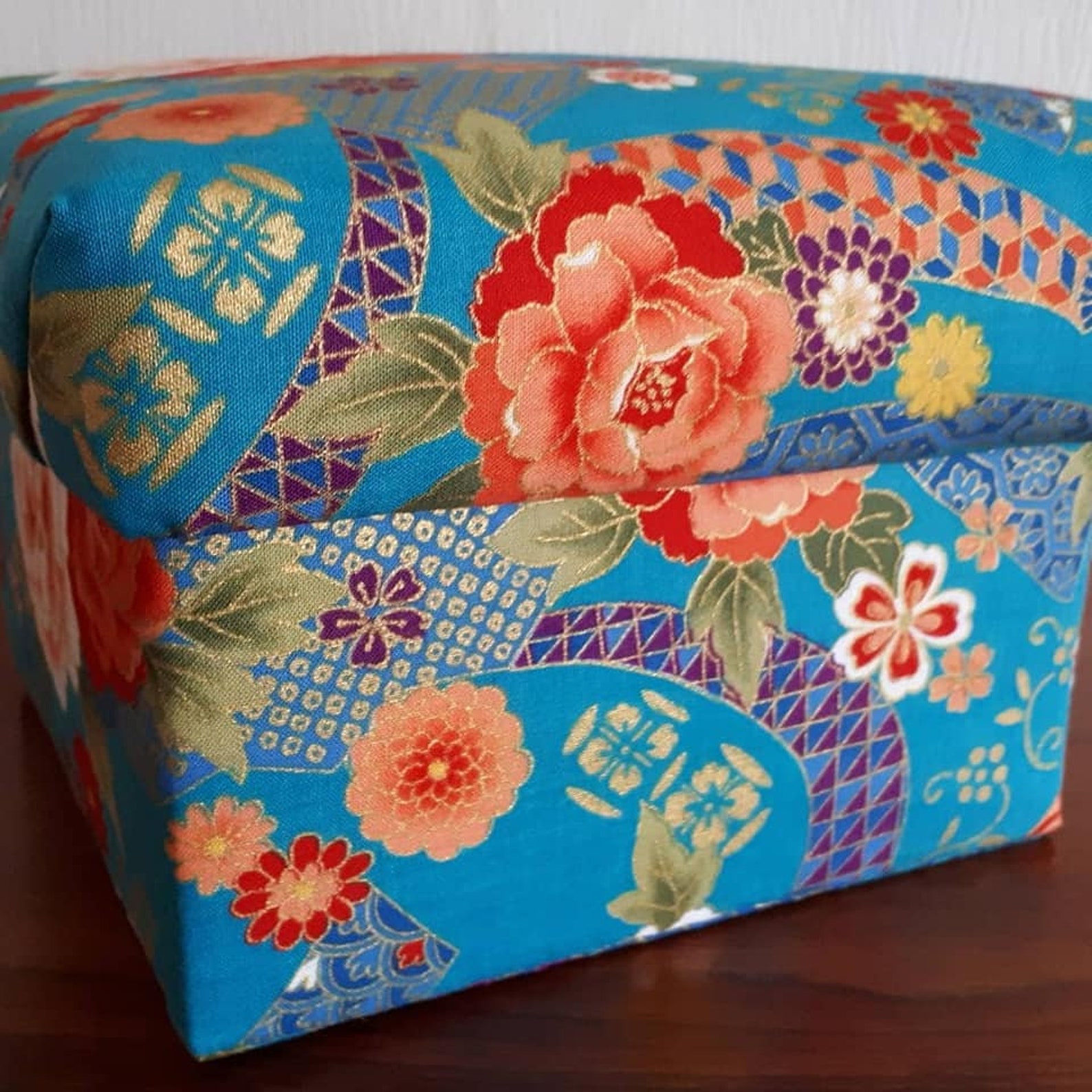 PDF Download Tutorial Sewing Box, Cartonnage Sewing Box, Fabric Covered ...