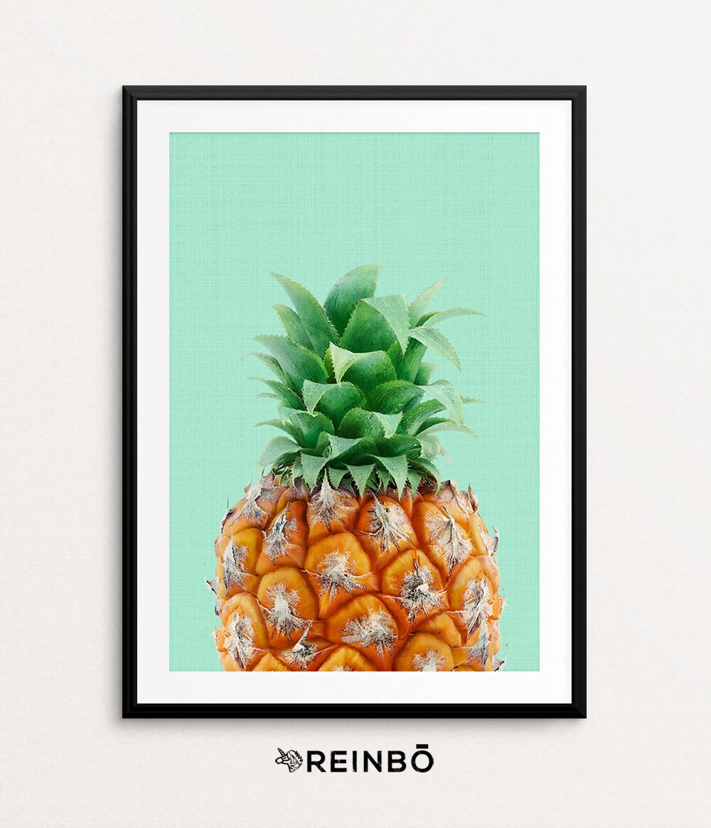 Pineapple Print, Tropical Fruit Wall Art, Printable Large Poster ...