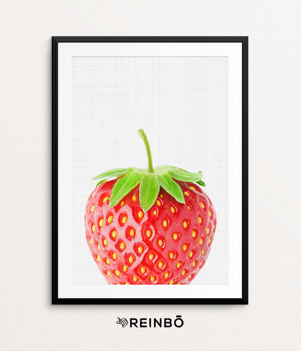 Strawberry Print, Strawberry Art, Strawberry Photo, Strawberry ...