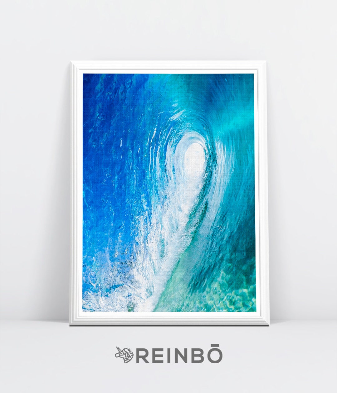 Wave Wall Print, Wave Poster, Blue Wave Print, Coastal Poster, Wave ...