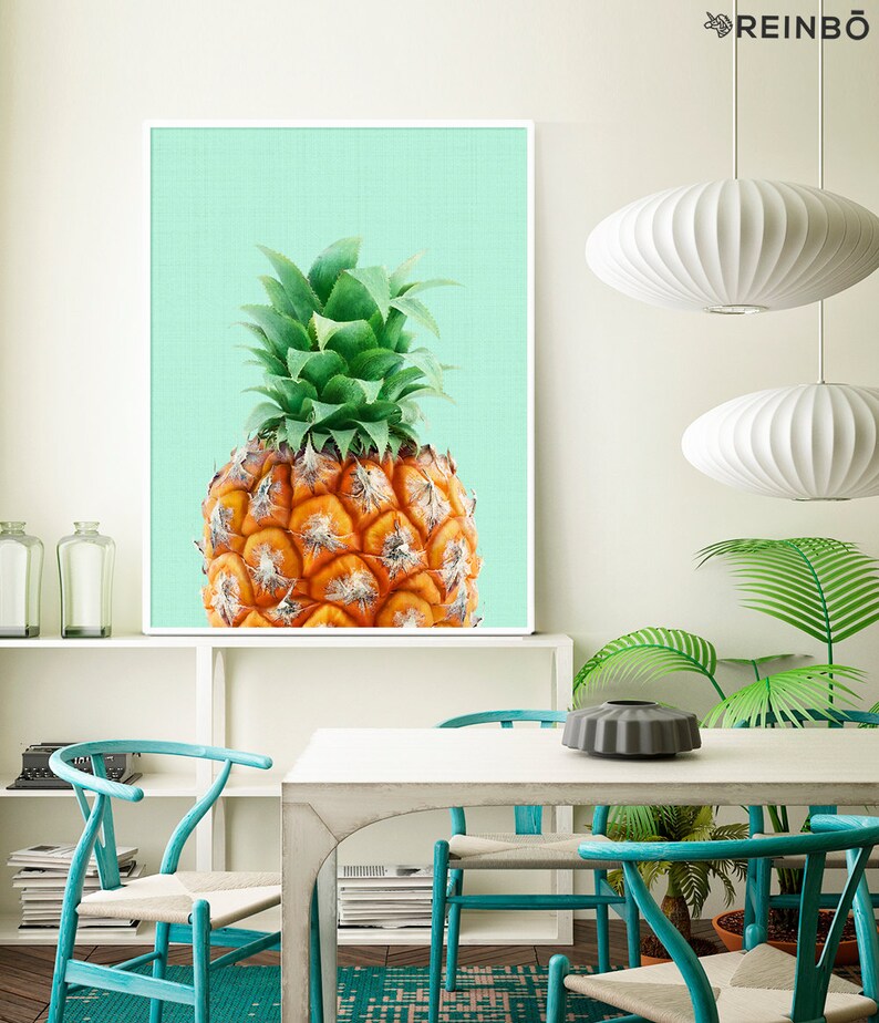 Pineapple Print, Tropical Fruit Wall Art, Printable Large Poster ...
