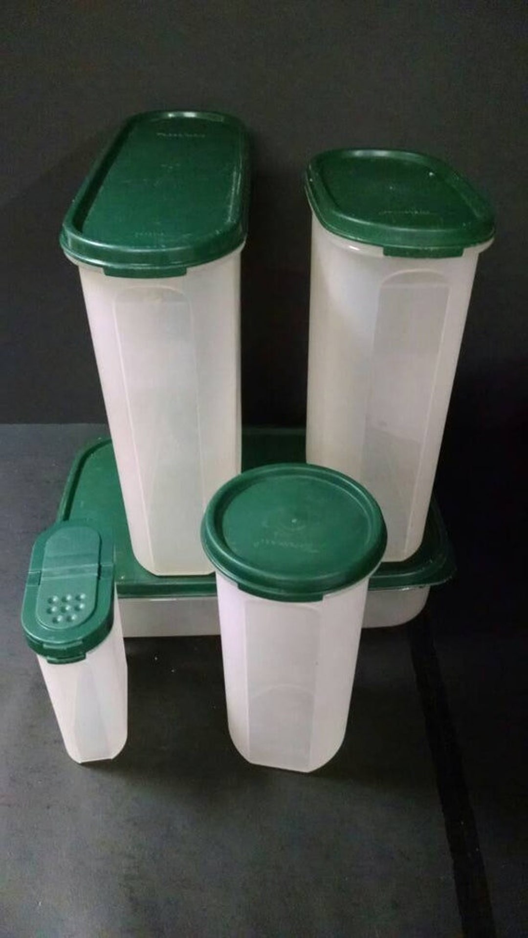 Vintage Tupperware. 5 Piece Set of Storage Containers With Lids - Etsy