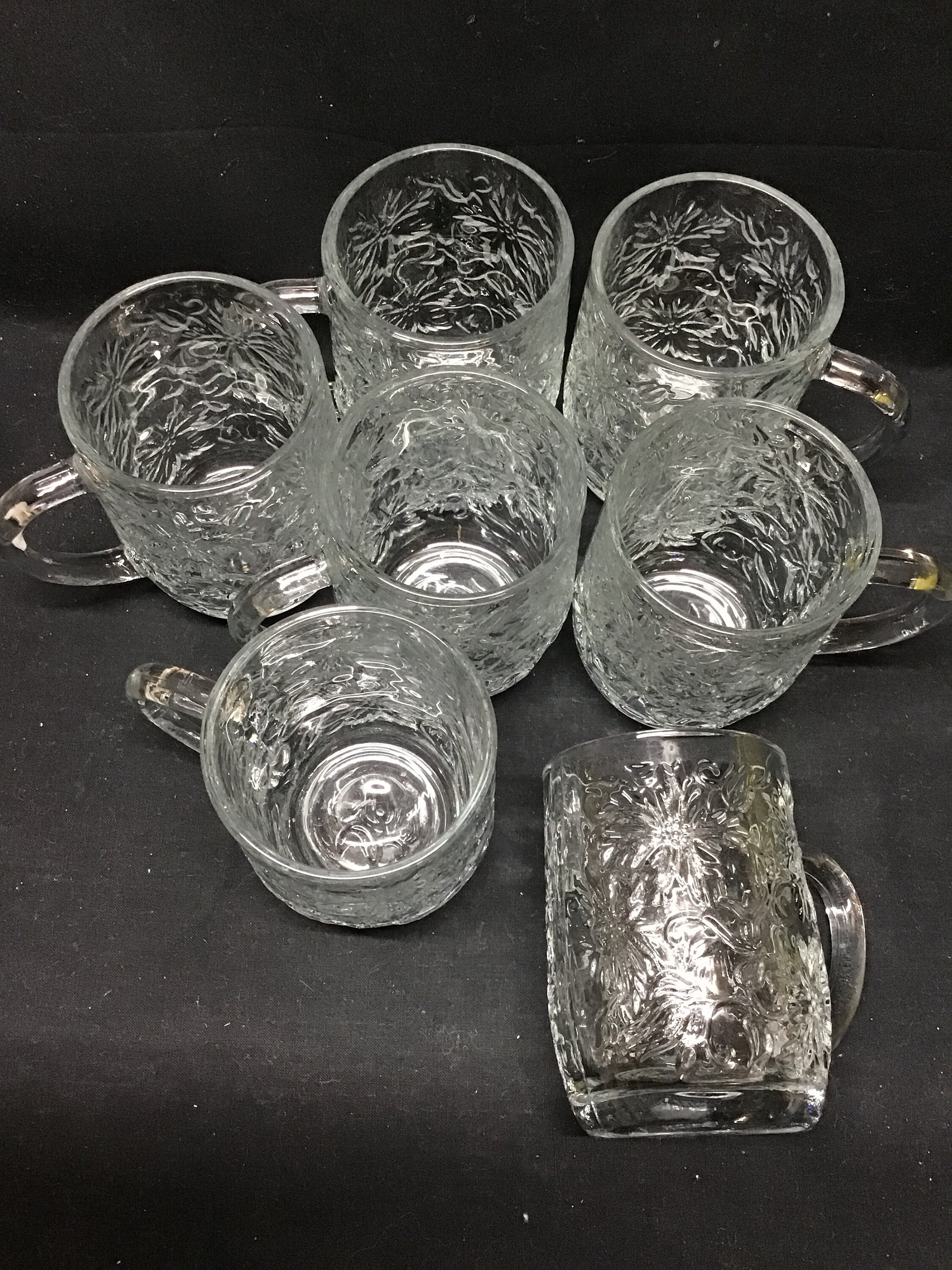 Vintage Princess House Glass Coffee Mugs. Fantasia Design. Set - Etsy