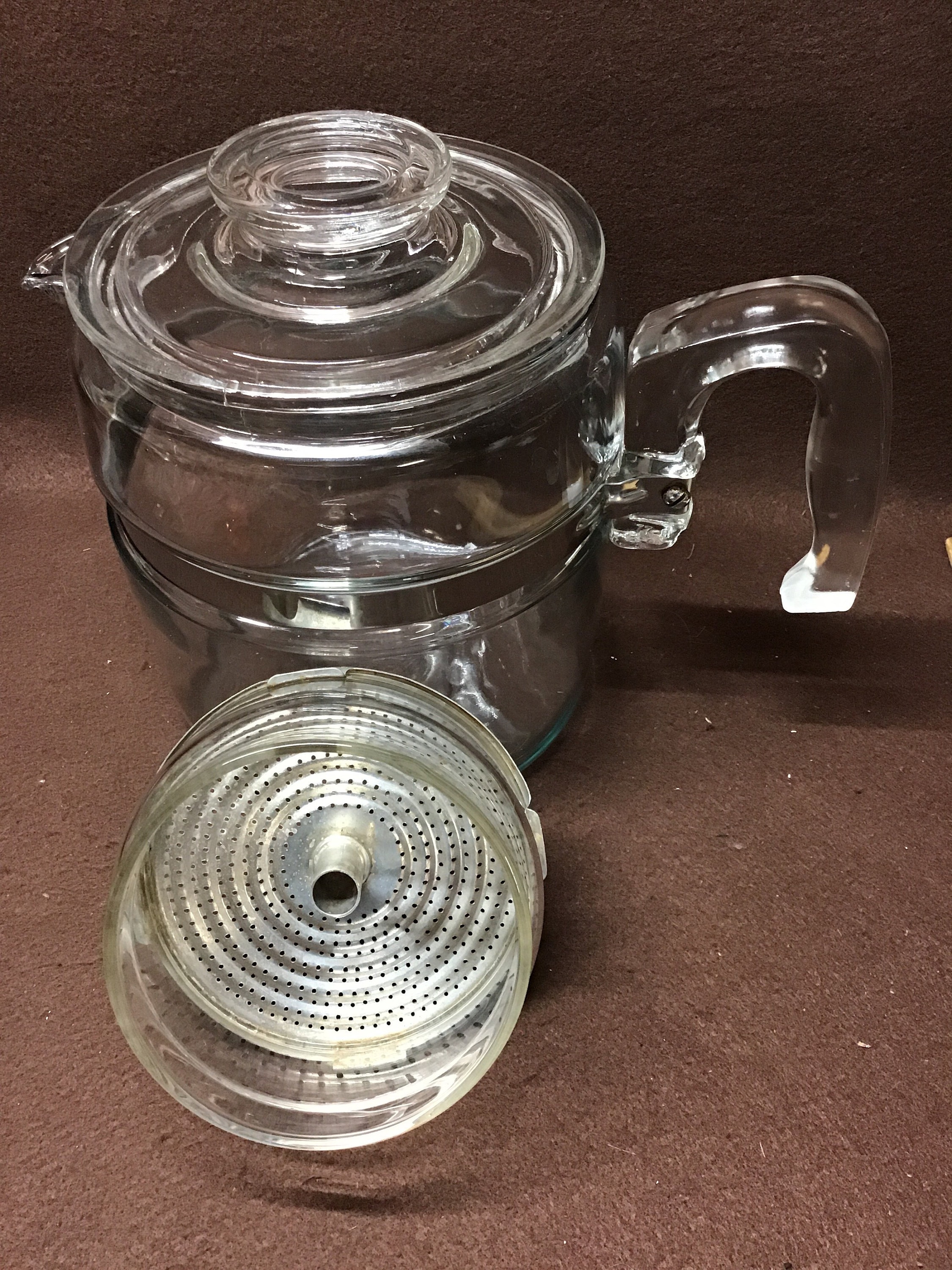 Vintage 6 Cup Stove Top Pyrex Percolator Coffee Maker. - Etsy