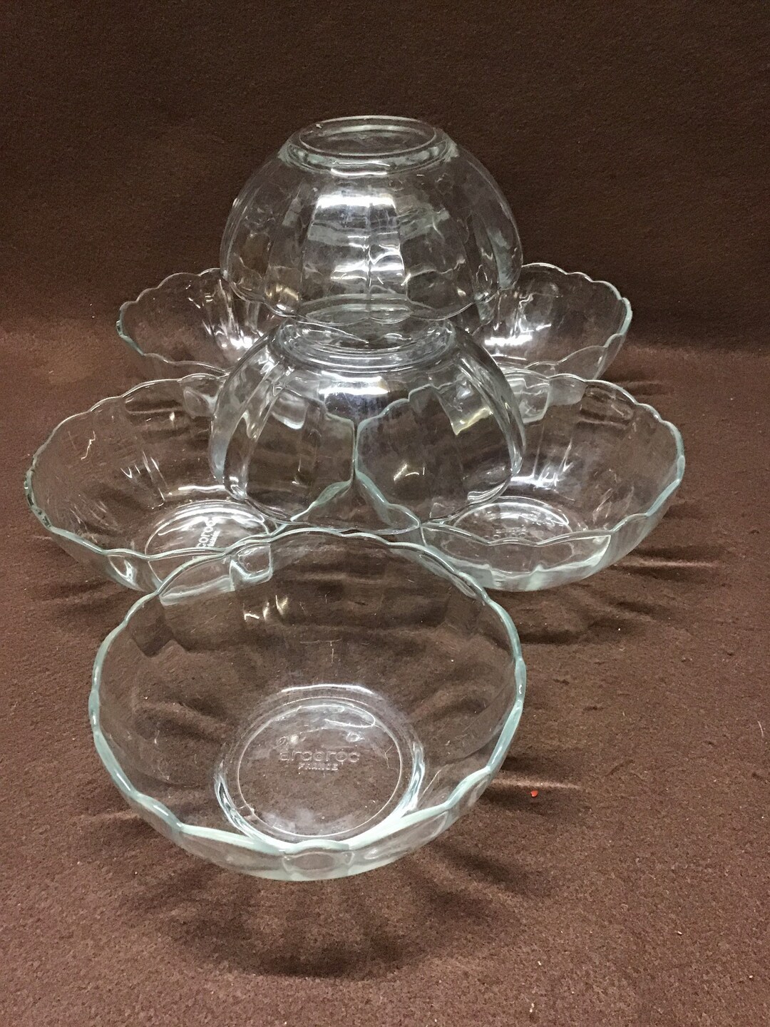 Vintage Clear Arcoroc Bowls. 4 3/4 Inch. Set of 3. Made in France - Etsy