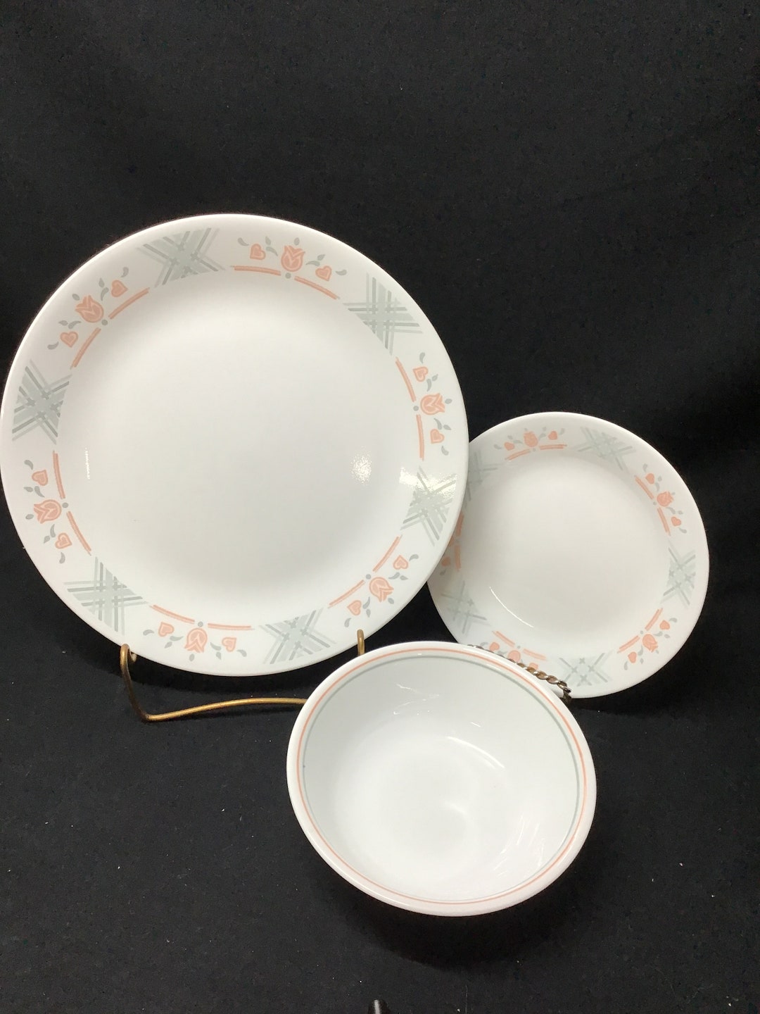 Vintage Corelle Dishes. "dutch Lattice” Pattern. 18 Pieces Total - Etsy