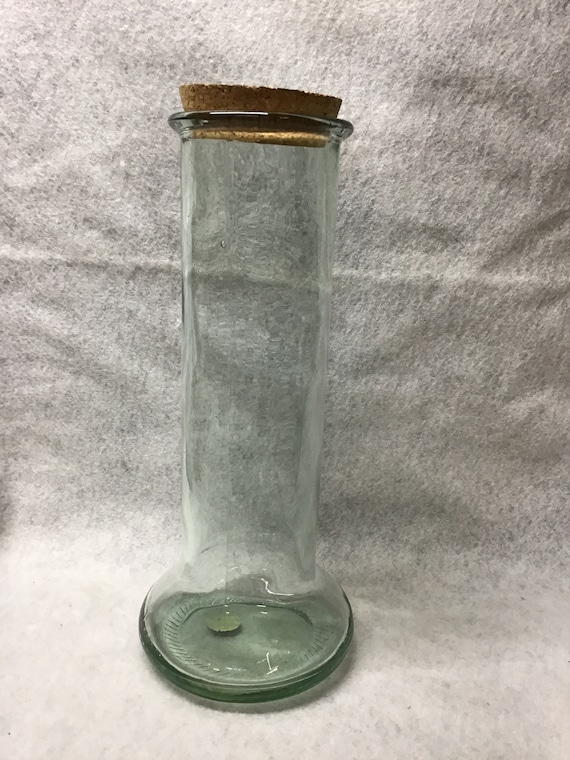 Antique Very Tall Cylinder Shaped Jar. Heavy Green Glass Jar. - Etsy
