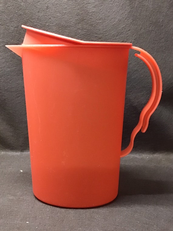Home & Living Vintage Orange Tupperware Plastic Pitcher with lid ...