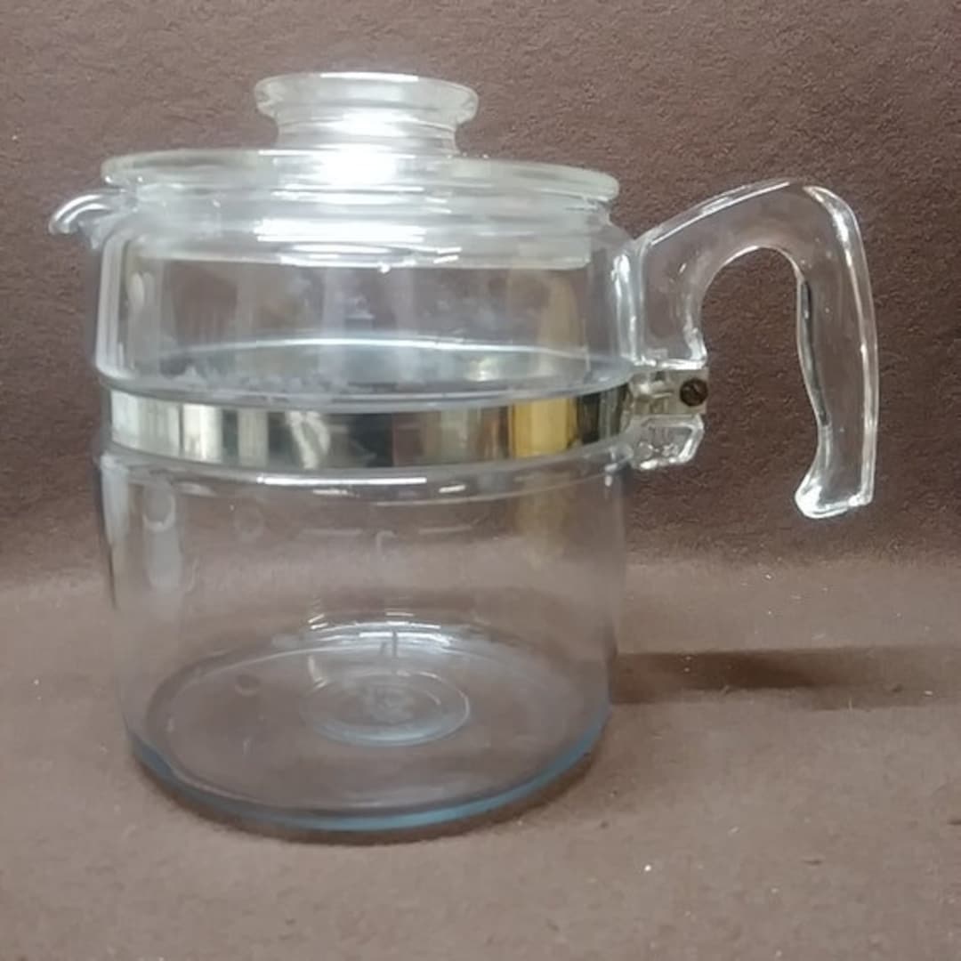 Vintage Pyrex 6 Cup Flame Ware Stove Top Percolator. Pot and Lid Only ...