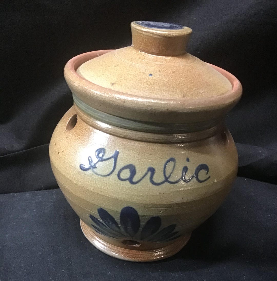 Provincial Clay Garlic Keeper by Rowe Pottery in Cambridge, WI. - Etsy
