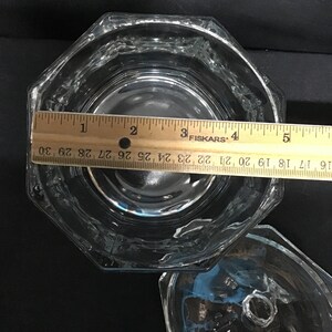 Vintage, Clear Color Octagon Shaped, Lidded Candy Nut Dish. Concord ...