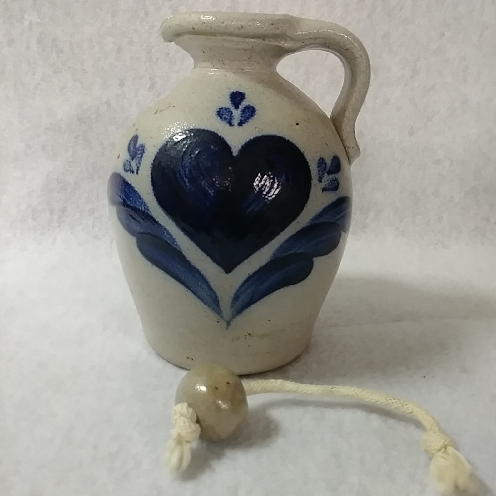 Rowe Pottery Works Handled Pitcher With Rope and Ball Cork. - Etsy