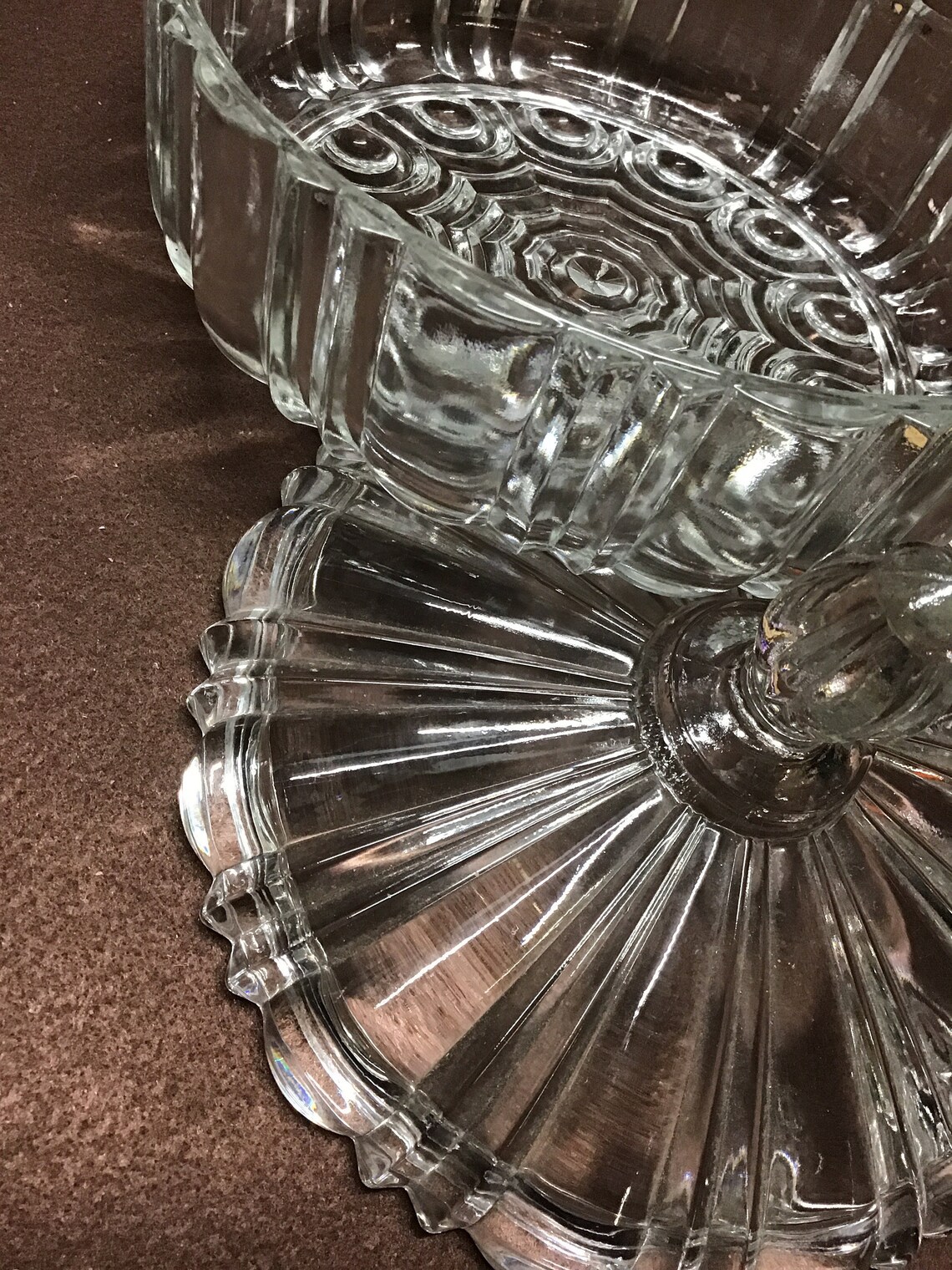 Clear Glass Candy Dish With Lid. - Etsy