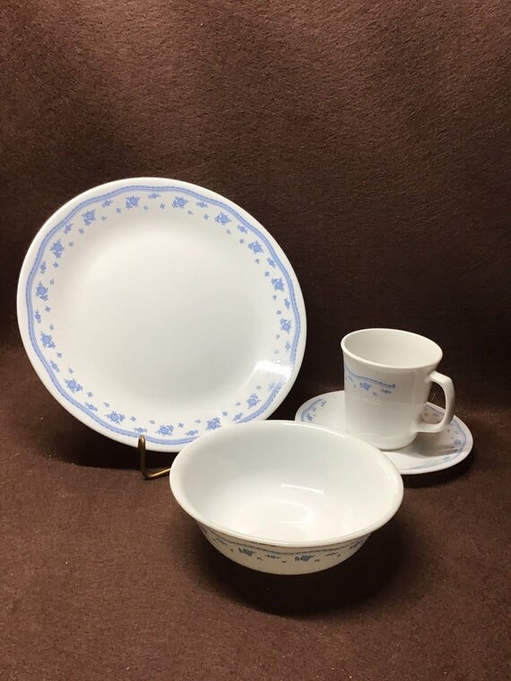 Vintage Corelle Dishes. morning Blue Pattern. 16 | Etsy